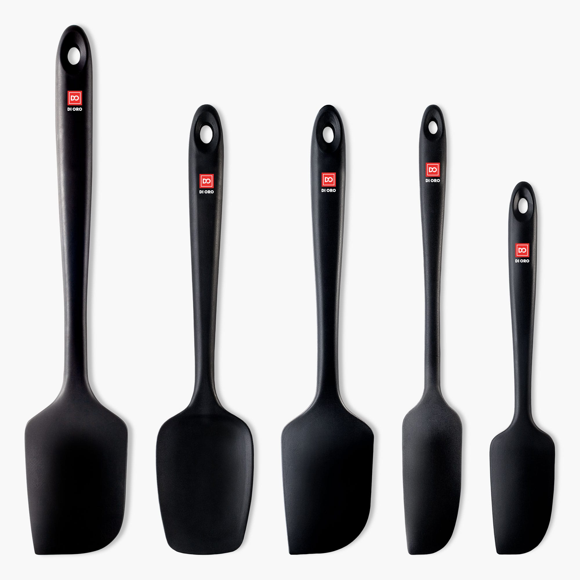 5-Piece Di Oro Seamless Spatula Set – Heat Resistant– DI ORO