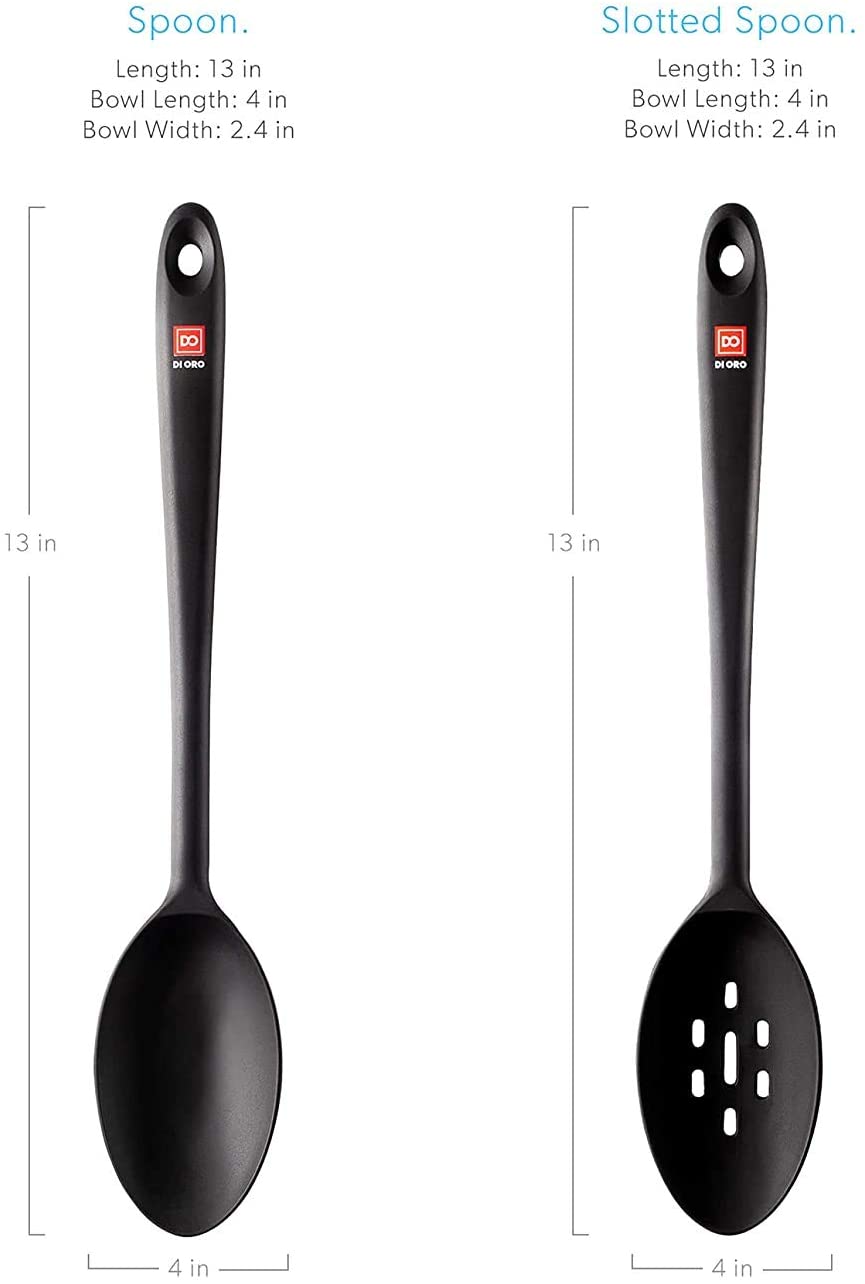 2-Piece Silicone Spoon Set for Safe Cooking– DI ORO