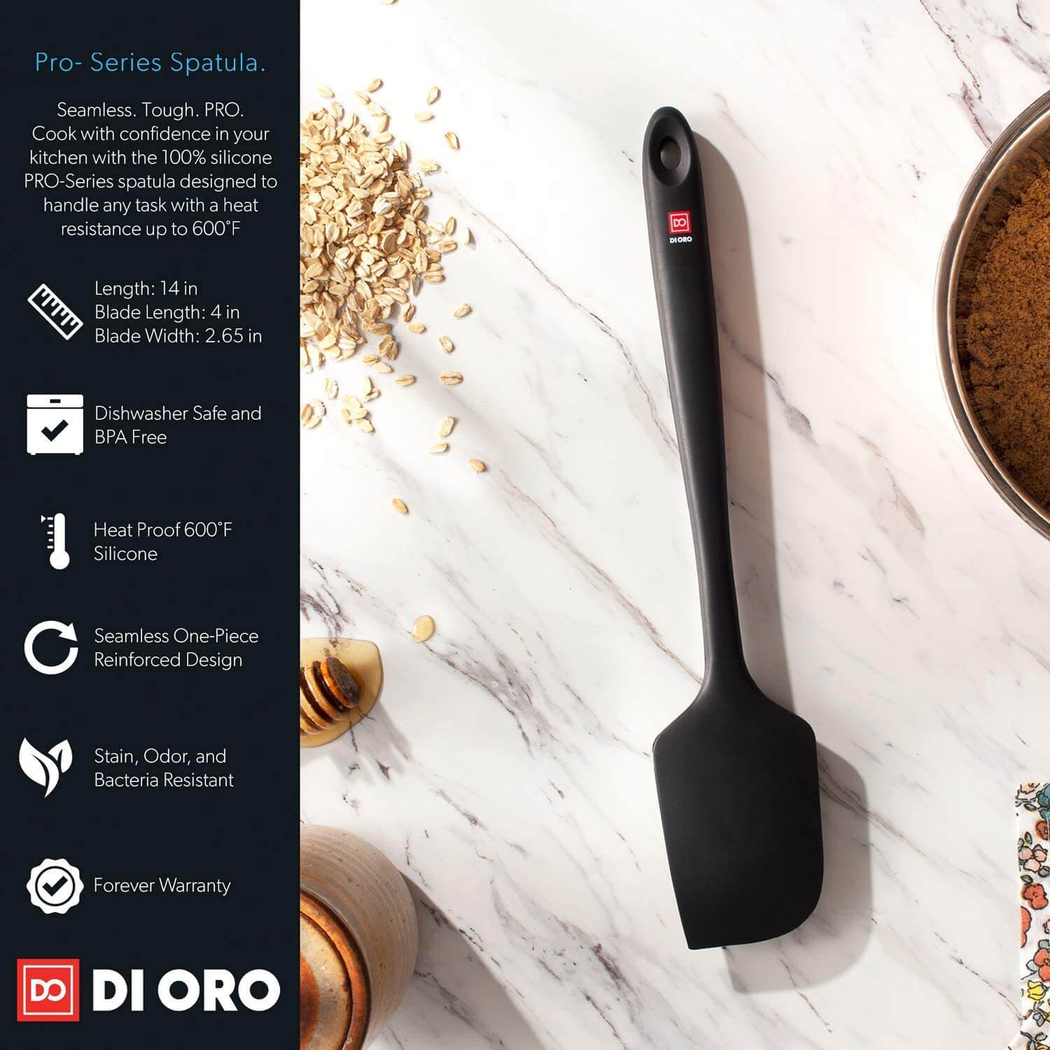 Seamless Pro 14-Inch Large Silicone Spatula– DI ORO